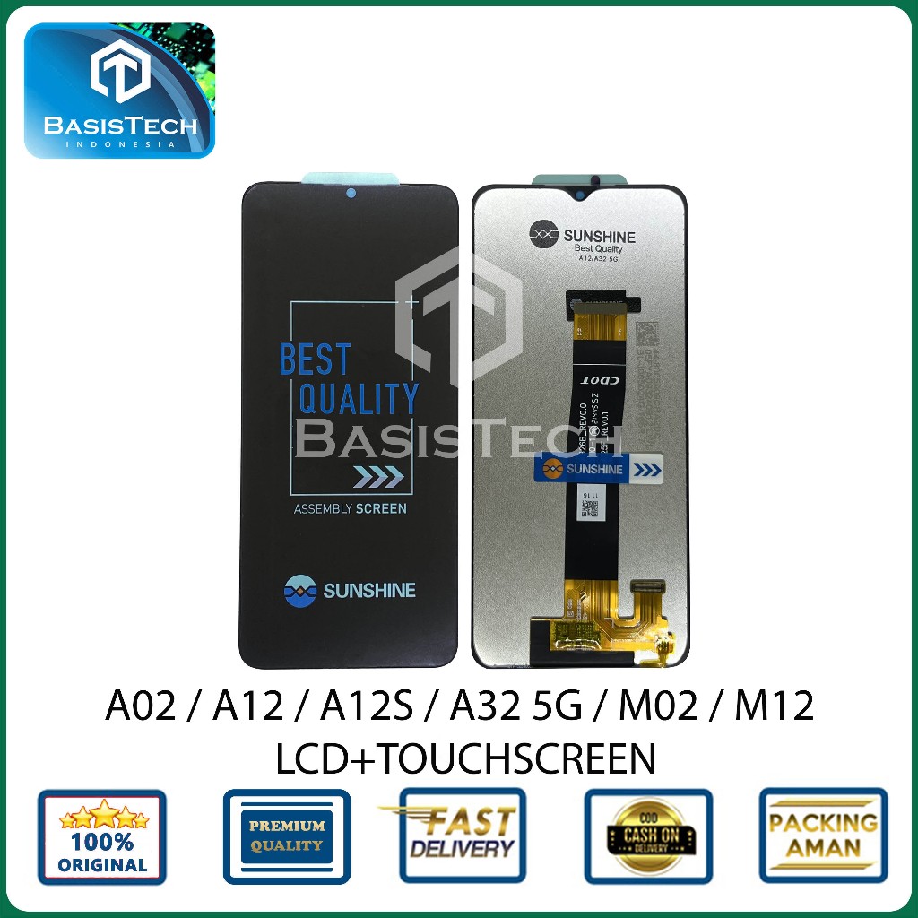 Jual LCD SAMSUNG A02 A022 - A12 A125 - A32 5G A326 - A12S A127- M02 M022 - M12 M127 - SUNSHINE ...