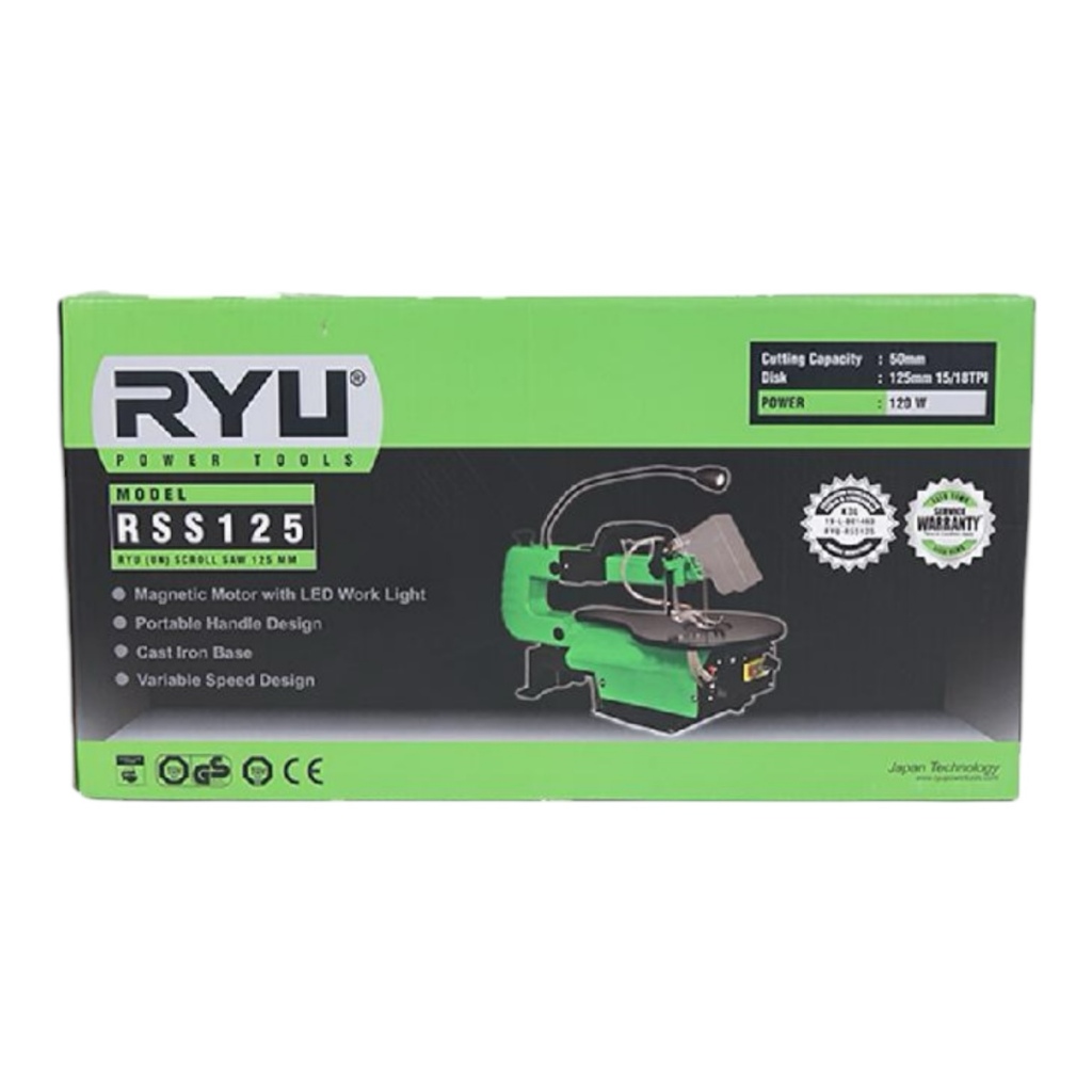 Jual RYU Scroll Saw RSS 125 - MESIN GERGAJI UKIR KAYU PLASTIK AKRELIK ...