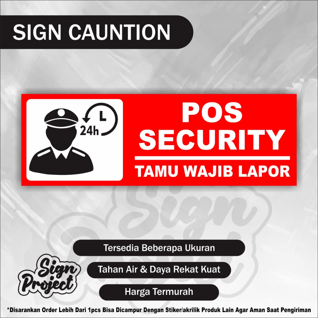 Jual Stiker Pos Security / Stiker Pos Keamanan / Stiker Pos satpam ... Jual Stiker Pos Security / Stiker Pos Keamanan / Stiker Pos satpam ...