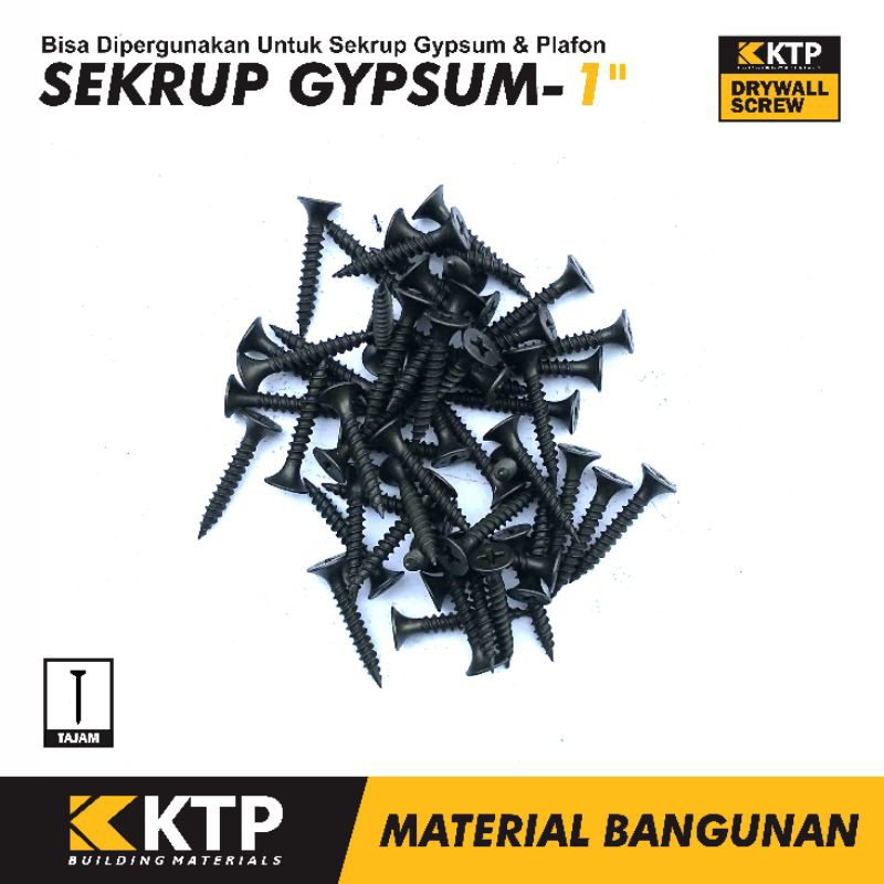 Jual Sekrup Gypsum Plafon Drywall Screw ukuran 1" 2,5cm Isi 50 pcs | Shopee Indonesia