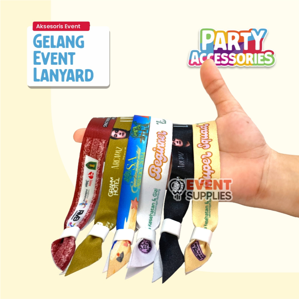 Jual Gelang Ticket Lanyard Custom Event Konser Party Tiket / Wristband ...