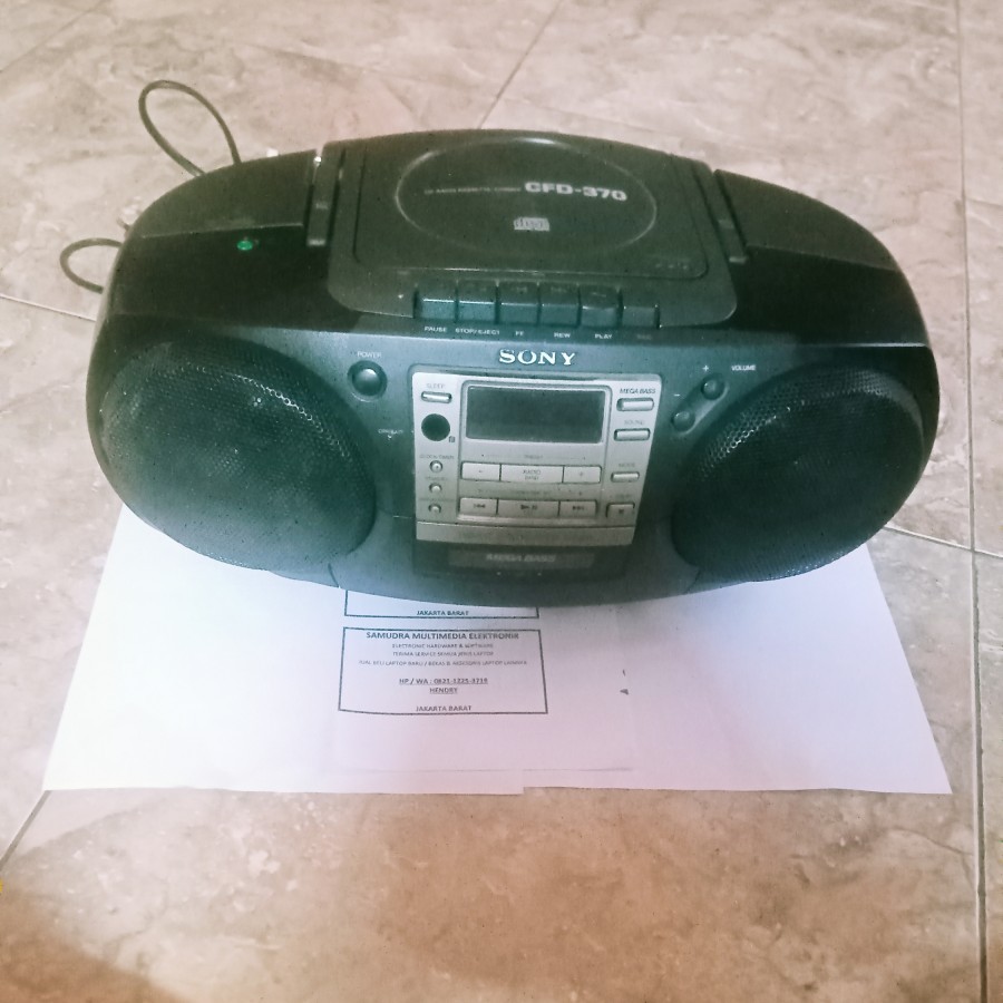 Jual TAPE RADIO SONY CFD-370 BISA KASET PITA BISA CD PLAYER BODI ADA RETAK MASIH NORMAL SEMUA ...