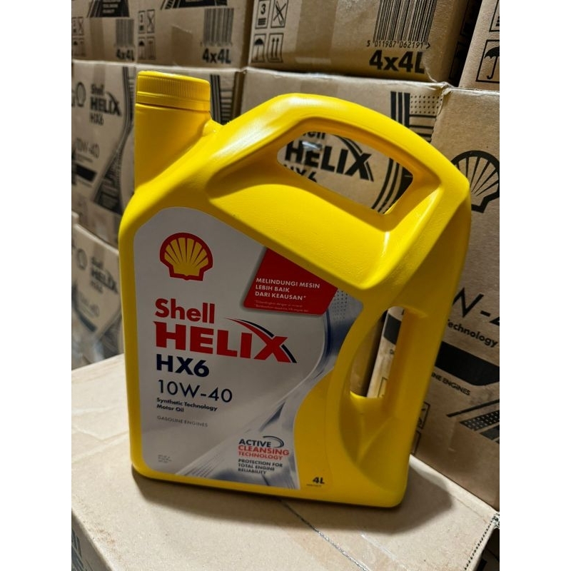 Jual OLi Mobil Shell HX6 4Liter sae 10W-40 asli/ori oli pabrik untuk ...