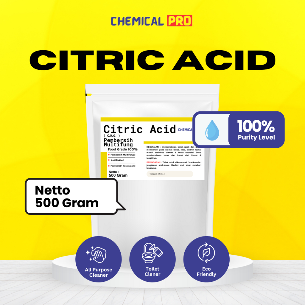 Jual Citrun Acid Asam Sitrat Sitrun Food Grade Serbuk Ajaib Pembersih ...