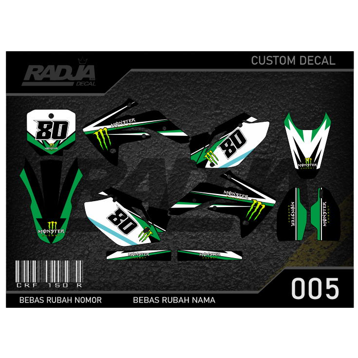 Jual DECAL STICKER CRF 150 R (005) DEKAL STIKER FULLBODY 150R MERAH ...
