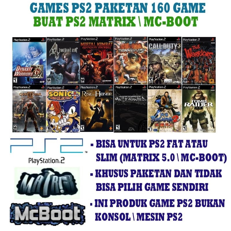 Jual Paket Game PS2 Isi 160 Game Buat PS2 Console | Shopee Indonesia