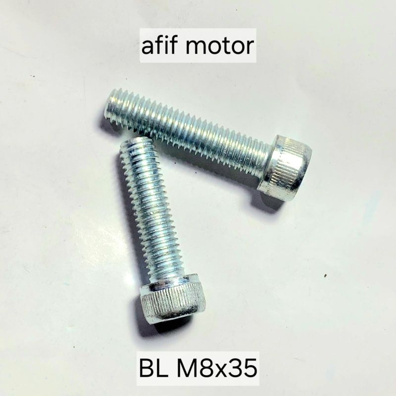 Jual Baut L m8 atau dua belasan panjang 35mm/3,5cm kepala garis kuat | Shopee Indonesia