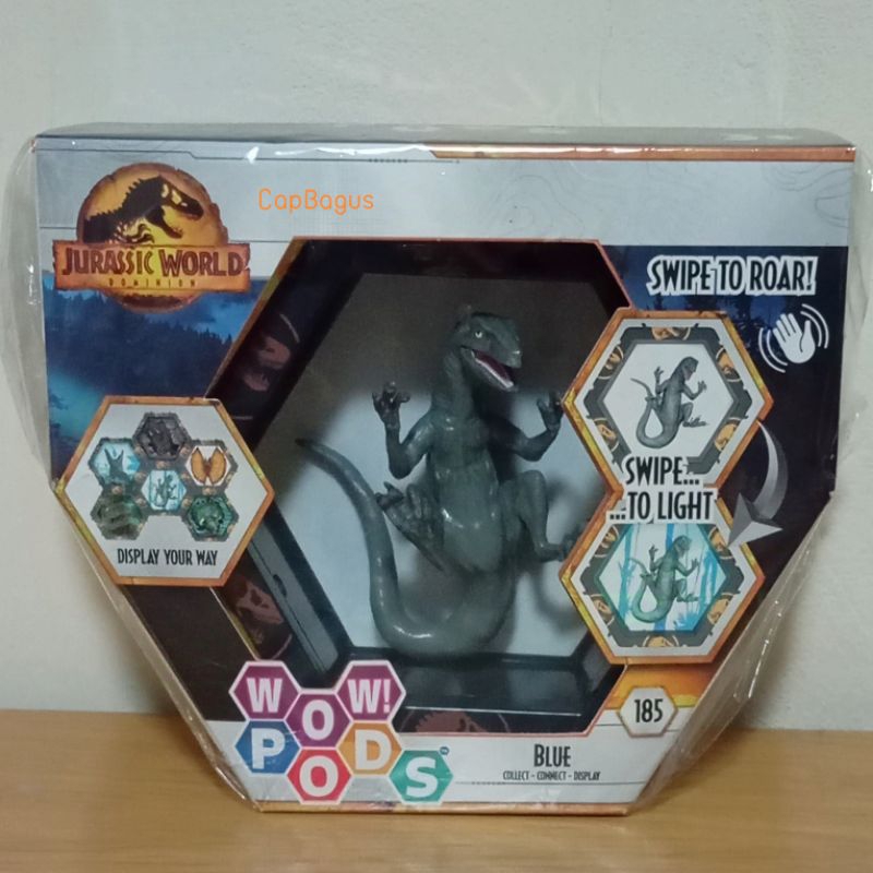 Jual Jurassic World Dominion Blue Raptor Dinosaurus Light Pod Wow Pods ...