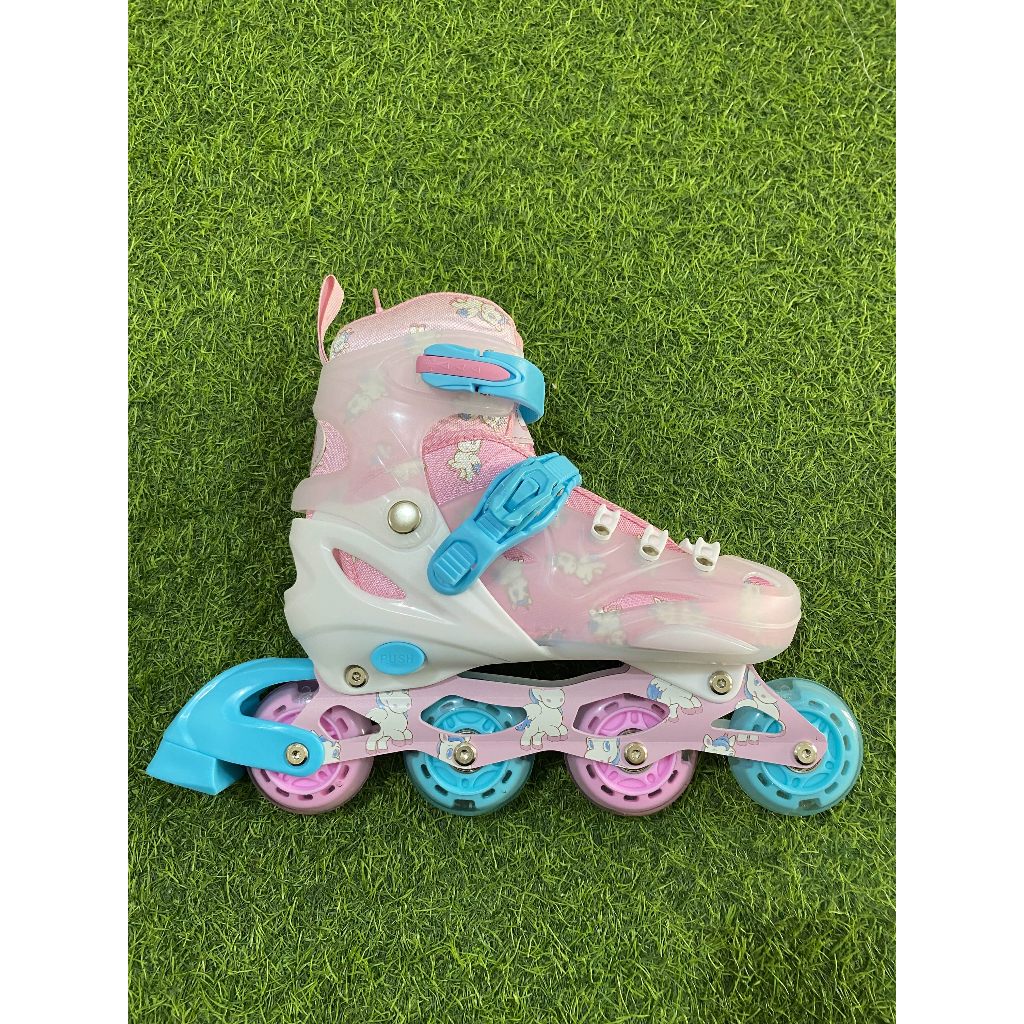 Jual Sepatu Roda Inline Skate Anak Anime Skate Blue Pink | Shopee Indonesia