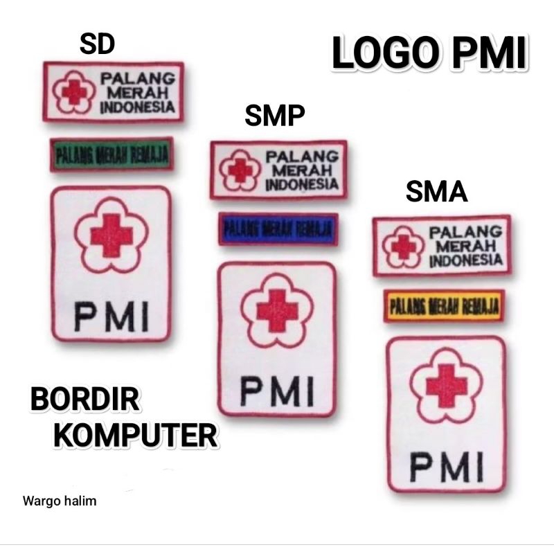 Jual LOGO PALANG MERAH INDONESIA / BORDIR / EMBLEM / PMI | Shopee Indonesia