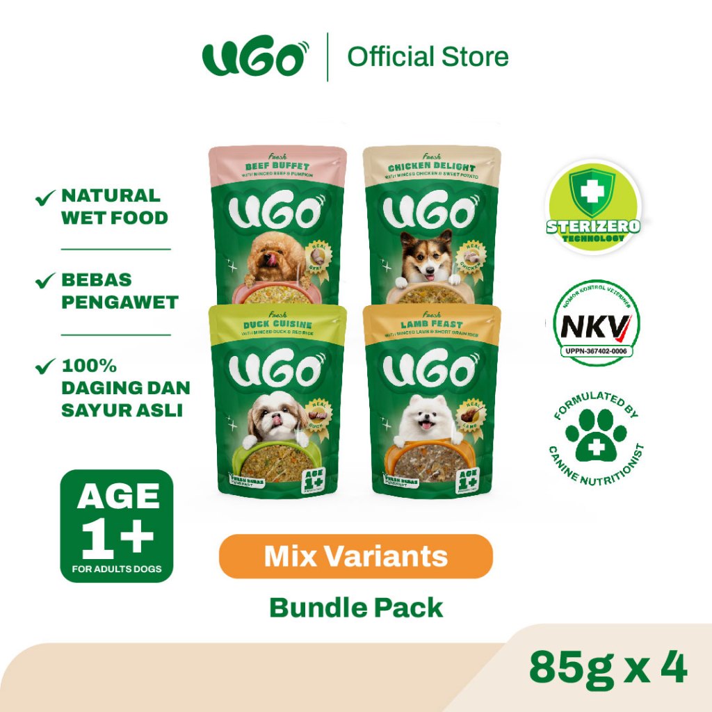 Jual UGO Trial Pack - All Menu 85gr x 4 pcs | Beef Buffet | Duck ...