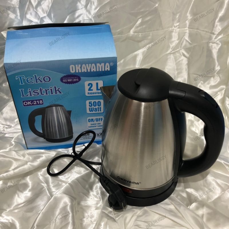 Jual BEARLISSY - OKAYAMA OK 218 Teko Listrik OK-218 2 Liter | Shopee Indonesia
