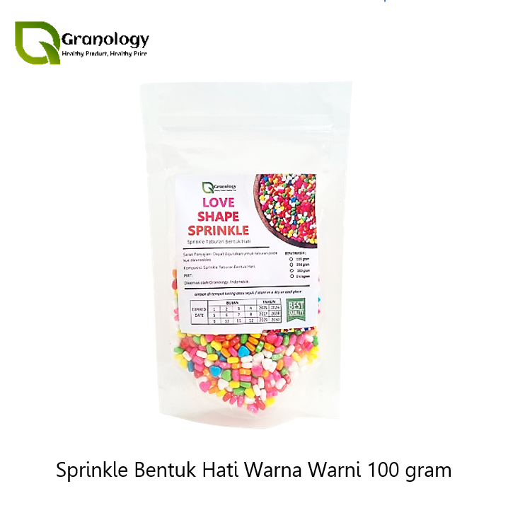 Jual Sprinkle Bentuk Hati / Love Sprinkle / Taburan Kue Bentuk Hati ...