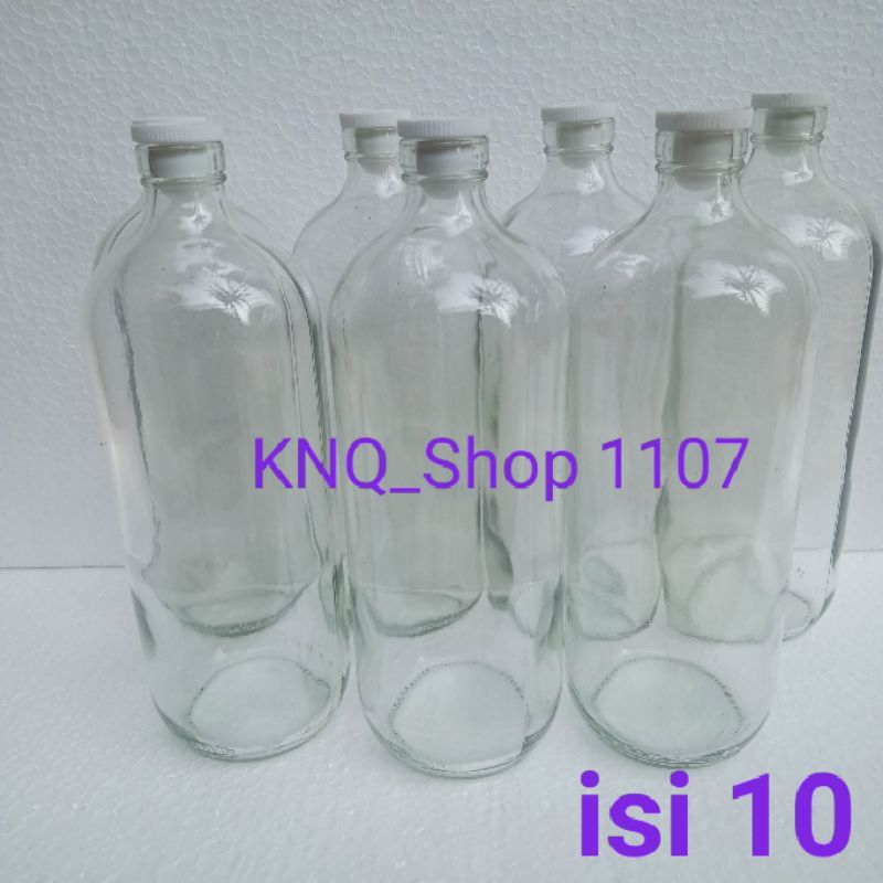 Jual PAKET 10pcs botol bensin kaca botol bensin 1 liter botol minim ...