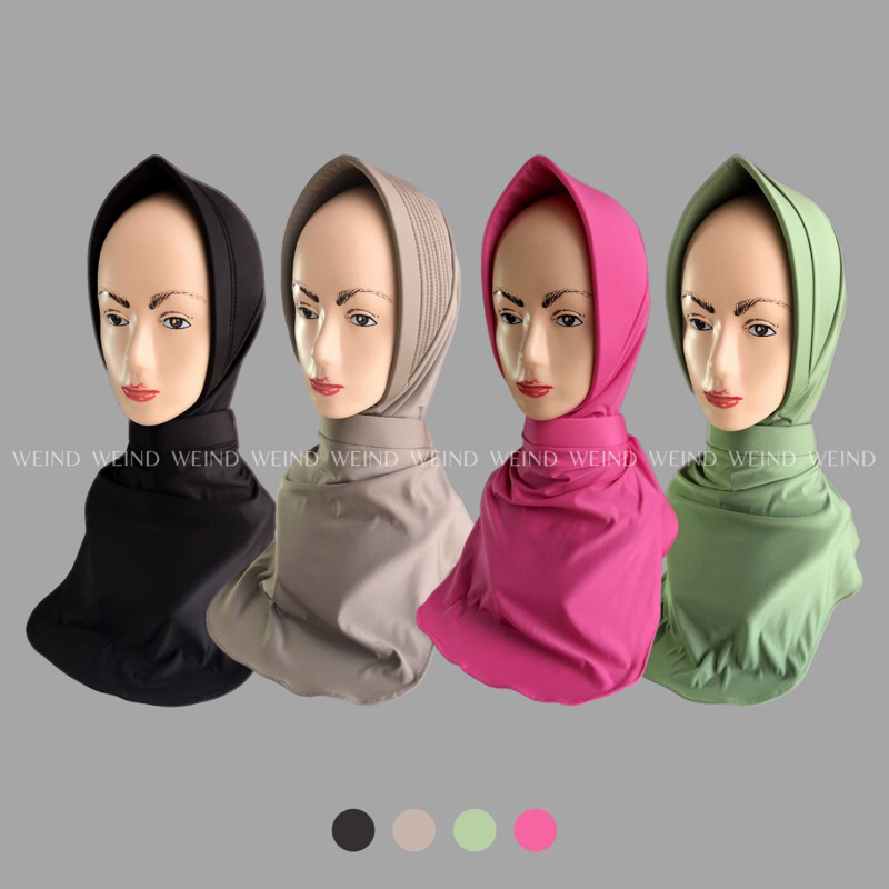 Jual Jilbab Dinas Polwan PNS Polri Bhayangkari Persit Instan Ikat Leher Tali/Kancing Pet Garis ...