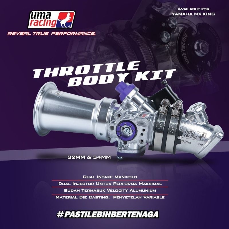 Jual TB Y15ZR UMA - THROTTLE BODY KIT 32MM YAMAHA MX KING UMA RACING ...