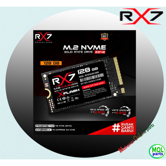 Jual SSD RX7 M.2 NVME 128GB 256GB 2242 PCIe Gen3 x4 | Shopee Indonesia