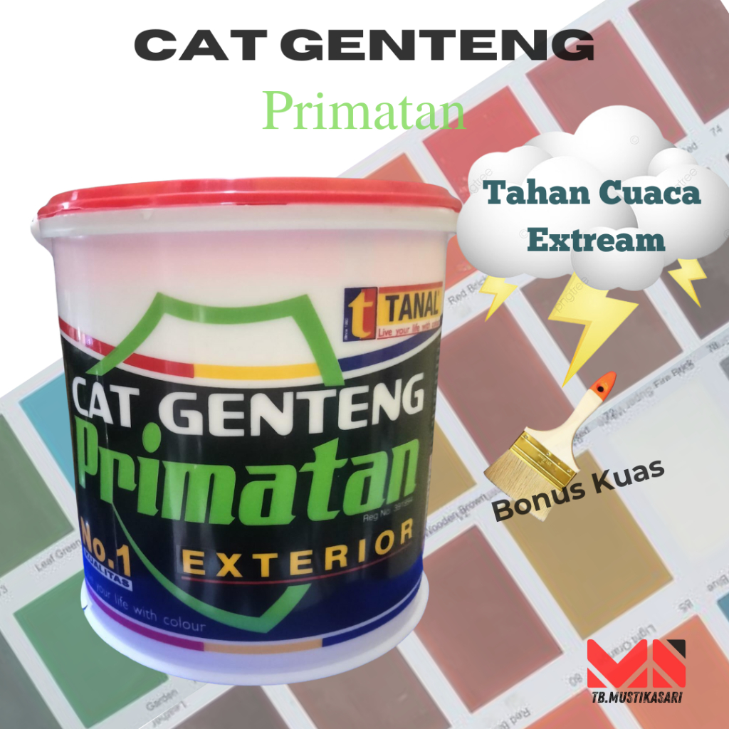 Jual Cat Genteng Asbes Seng Tanal Primatan Exterior 4kg | Shopee Indonesia