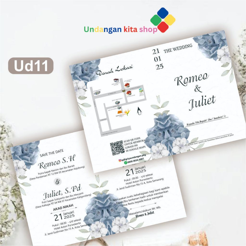 Jual Undangan pernikahan BC TIK 150 GSM Undangan Kita Shop - kode UD11 | Shopee Indonesia