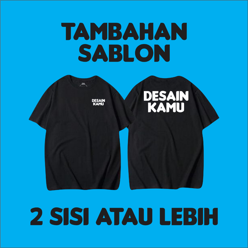 Jual Tambahan Biaya Sablon 2 sisi atau lebih A7 A5 A4 A3 Printing ...