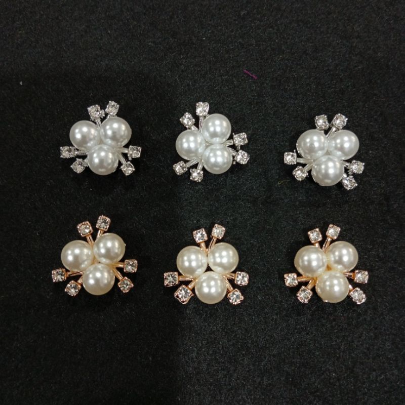 Jual (Satuan ) Rhinestone pearl flower | batu mutiara untuk bunga ...