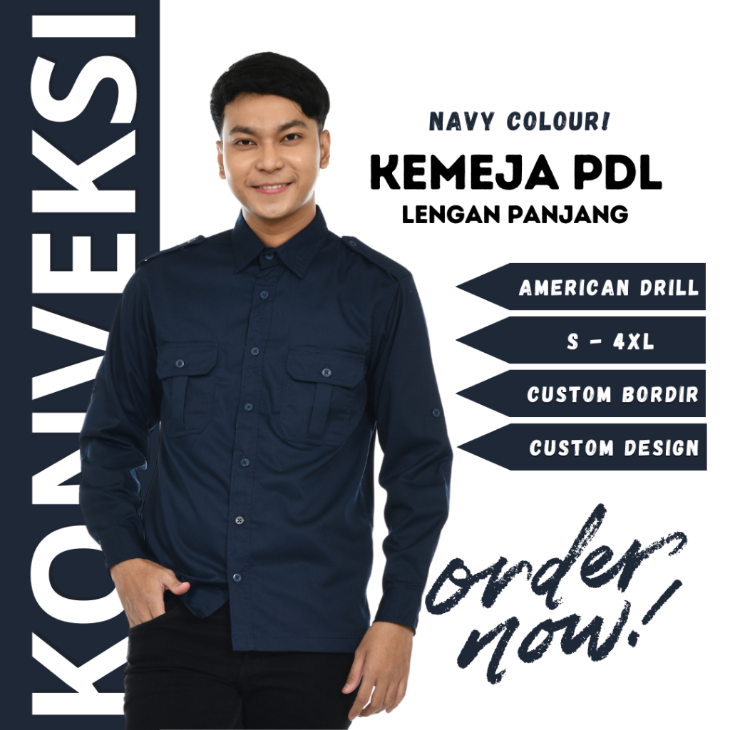 Jual Baju Kemeja PDL Lengan Panjang Seragam Kerja Dinas Lapangan Outdoor Outdor Gunung Komunitas ...