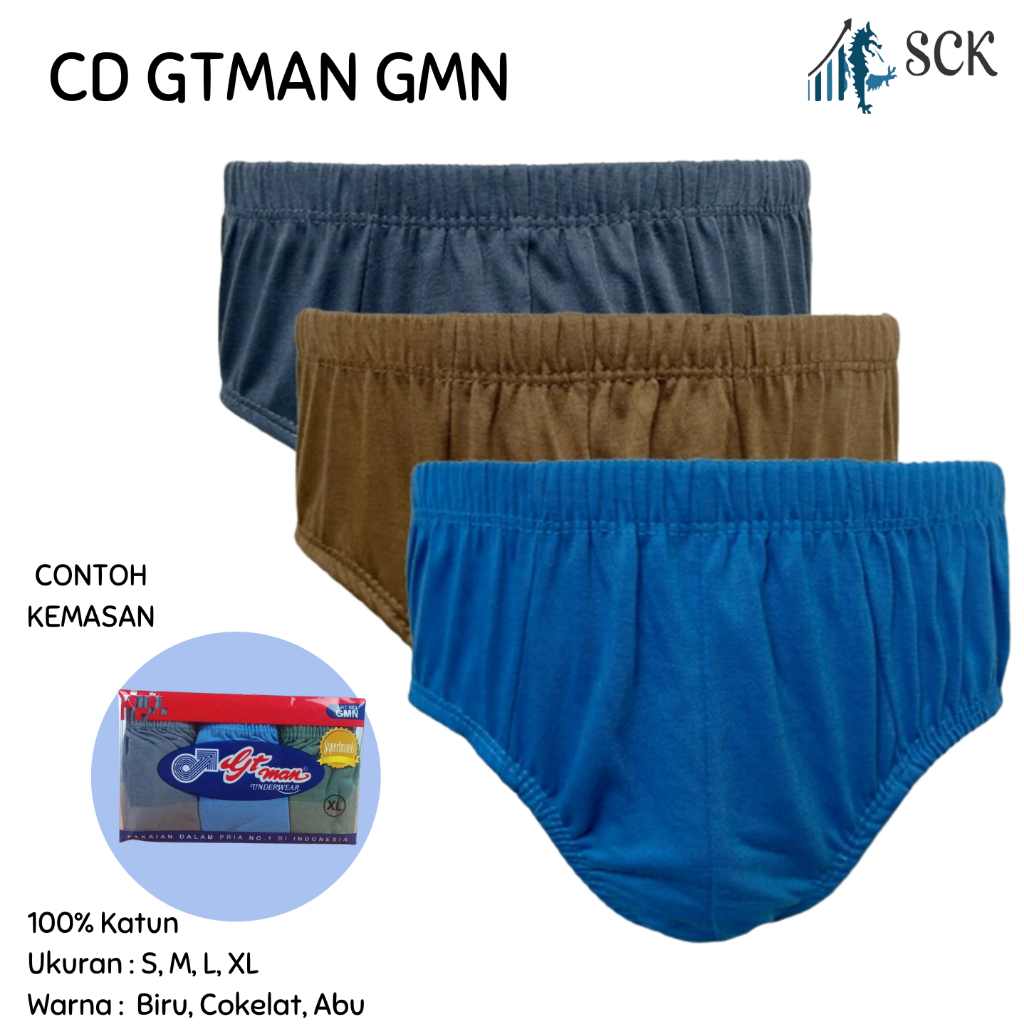 Jual [ISI 3] CD Pria GT-Man GMN Bahan Katun Polyester / Celana Dalam ...