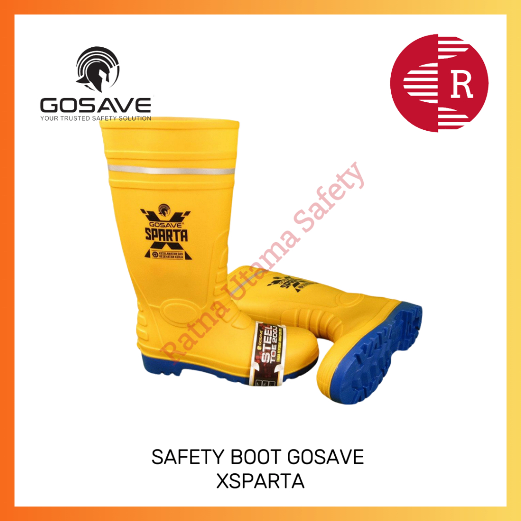 Jual RUBBER BOOT / SEPATU BOOT SAFETY GOSAVE XSPARTA | Shopee Indonesia