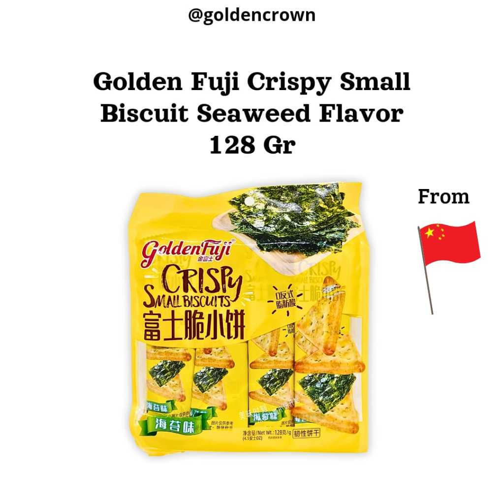 Jual Golden Fuji Crispy Small Biscuit Seaweed Flavor / Biskuit Rasa ...