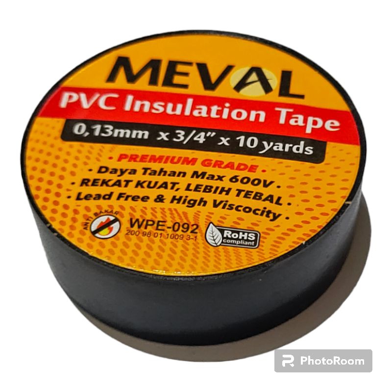 Jual Solasi Listrik Meval 0,13mm x 3/4" x 10 yards Isolasi Listrik ...