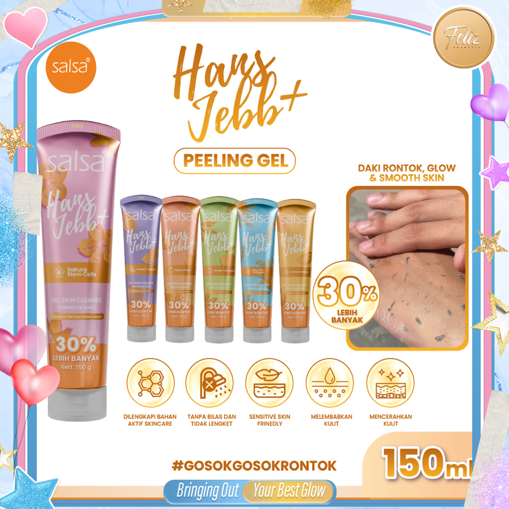 Jual * FELIZ * SALSA Hans Jebb+ Gel Skin Cleanser Eksfoliasi Perontok ...