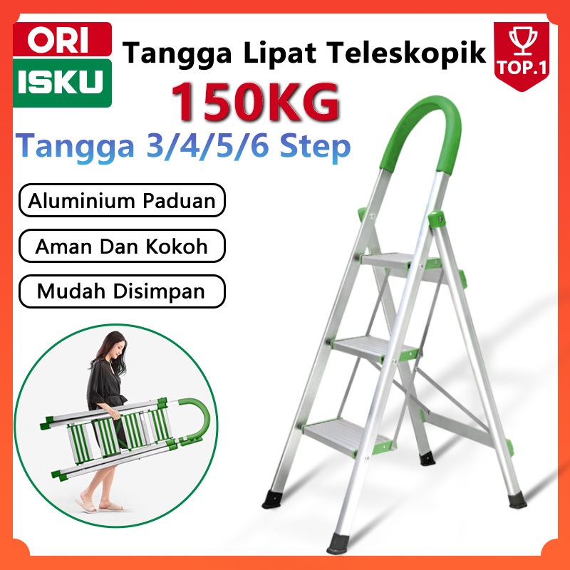 Jual ISKU Tangga Lipat Portable Tangga Lipat Aluminium Tangga Rumah ...