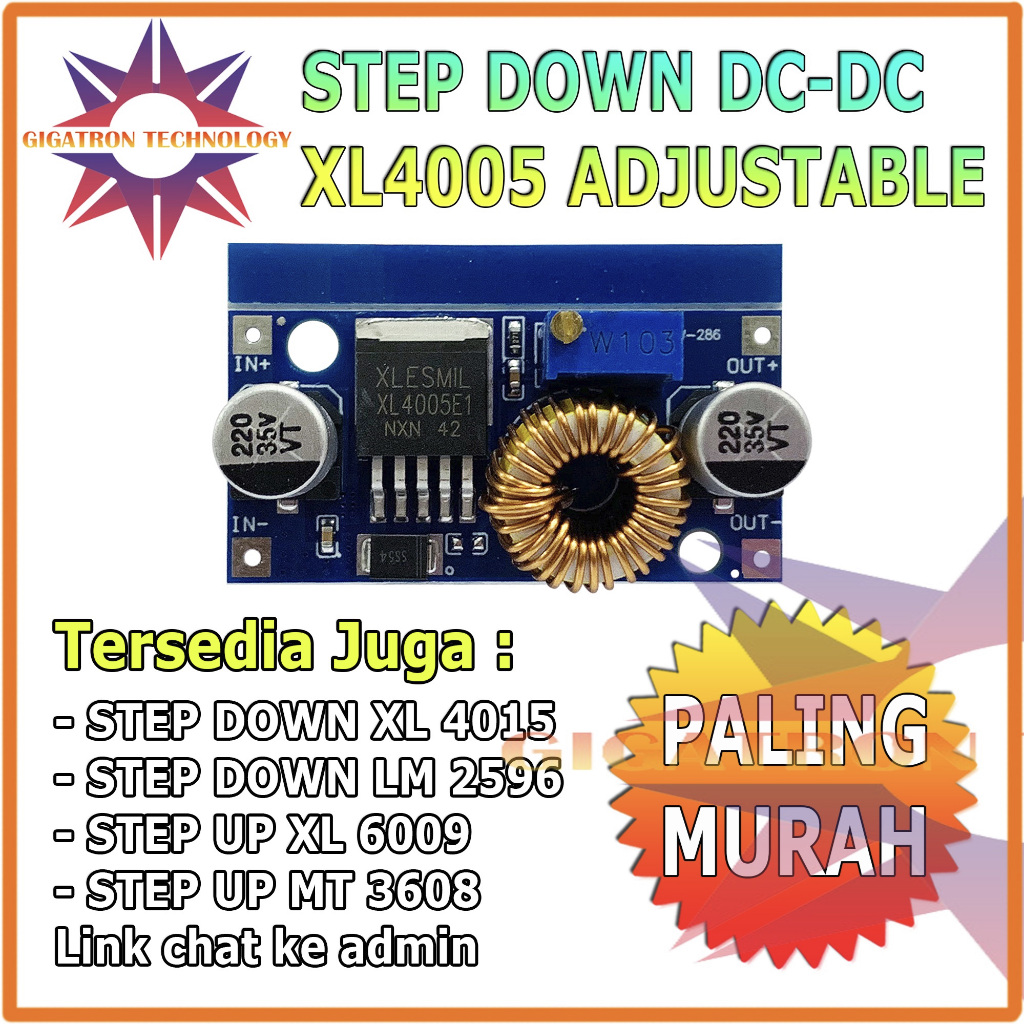 Jual XL4005 Adjustable DC-DC Step Down Buck Module 3A / XL4005 DC Step Down Adjustable Power ...