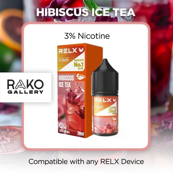 Jual Liquid Relx Hibiscus Ice Tea Salt Nic 30MG 30ML by Relx | Shopee ...