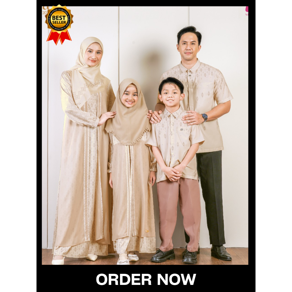 Jual Rayya Series Nibras Luna Cream Busana Couple Keluarga Muslim 2025 ...