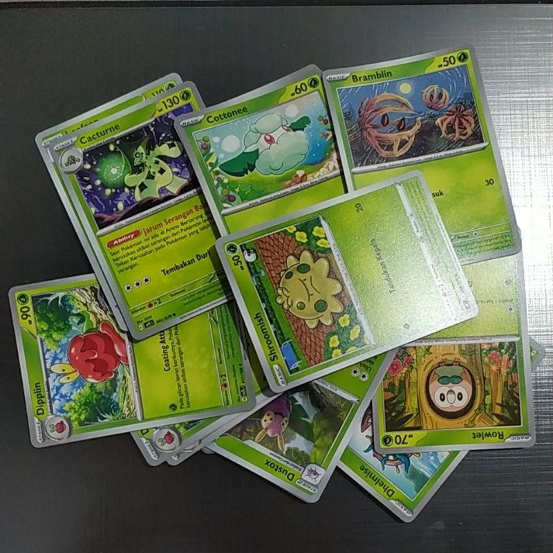 Jual Kartu Pokemon Original Bulk tipe Daun (leaf) | Shopee Indonesia
