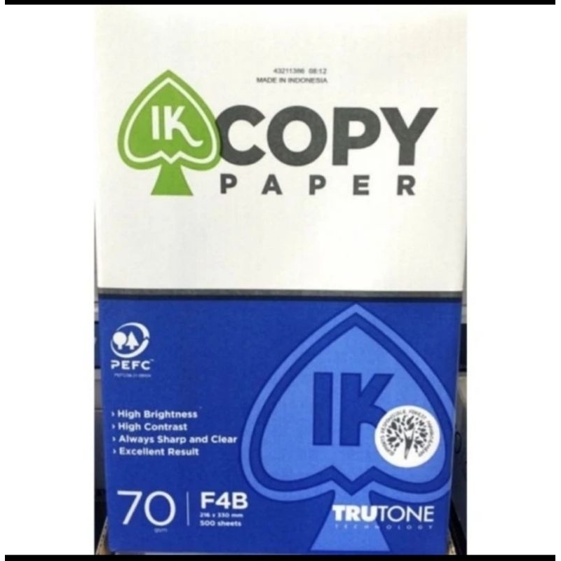 Jual Kertas HVS F4 Folio 70 gr Ik Copypaper Kertas Fotocopy | Shopee Indonesia