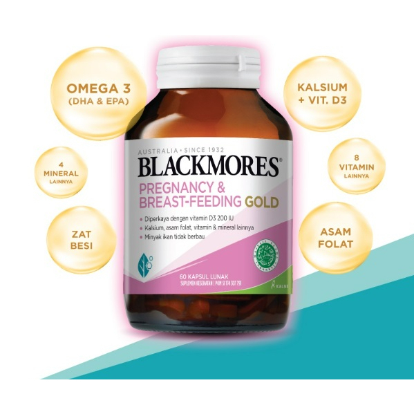 Jual BLACKMORES PREGNANCY & AND BREASTFEEDING GOLD 60 KAPSUL | Shopee ...