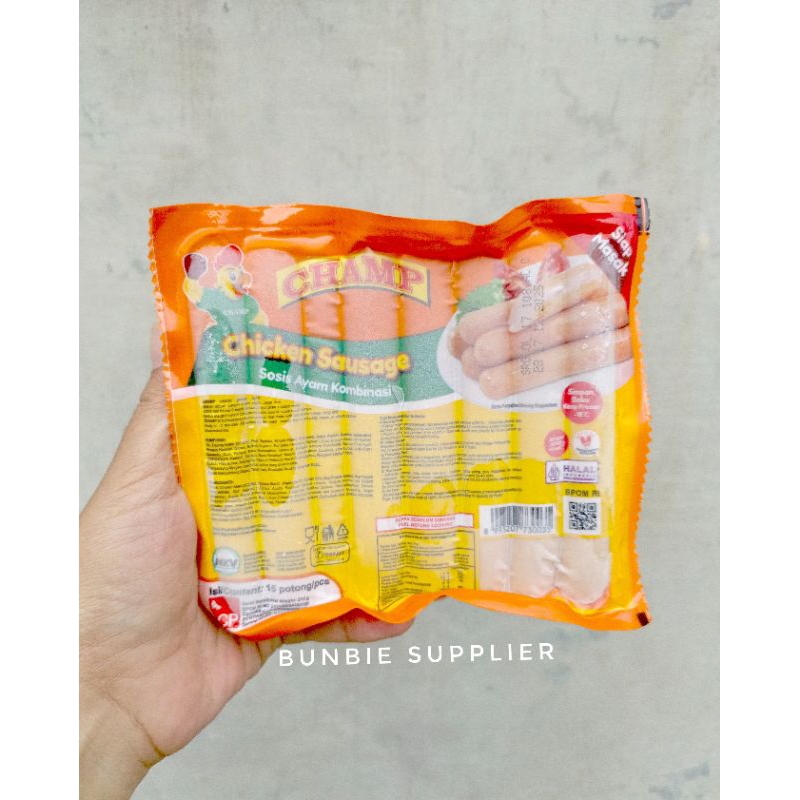 Jual CHAMP Sosis Ayam Kombinasi 375gr (PACK) | Shopee Indonesia