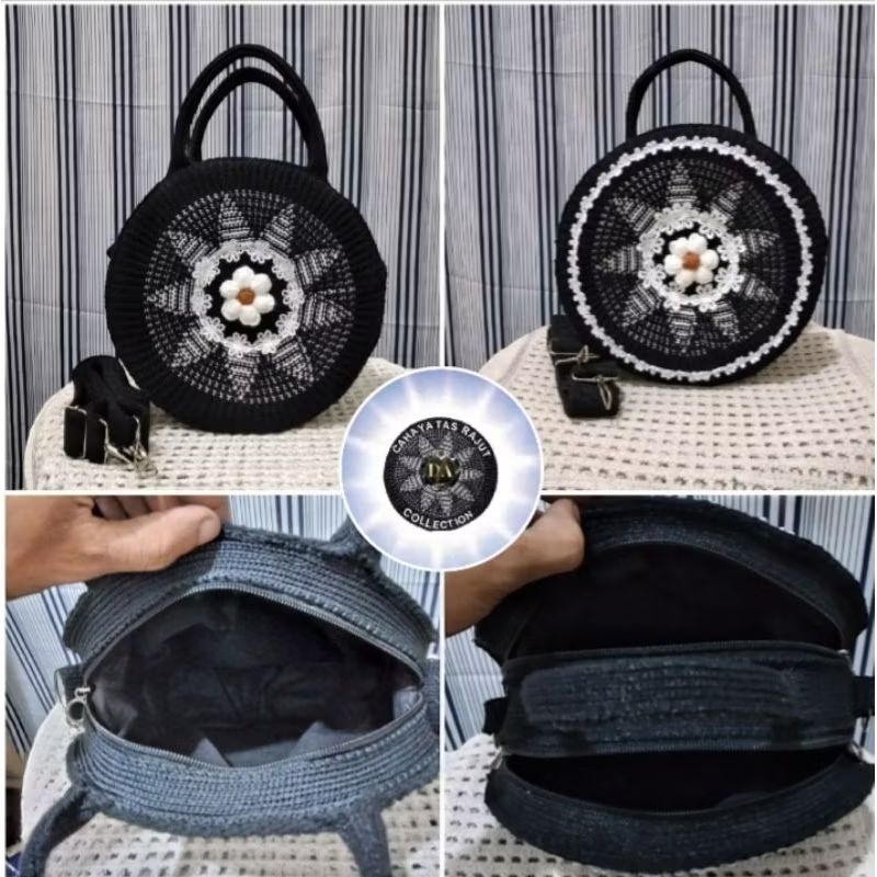 Jual tas slempang Love&bulat 2'IN'1 corak bunga matahari | Shopee Indonesia