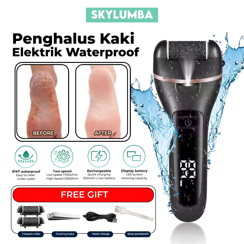 Jual Skylumba Penghalus Tumit Kaki Penghalus Kaki Elektrik Untuk Kulit ...