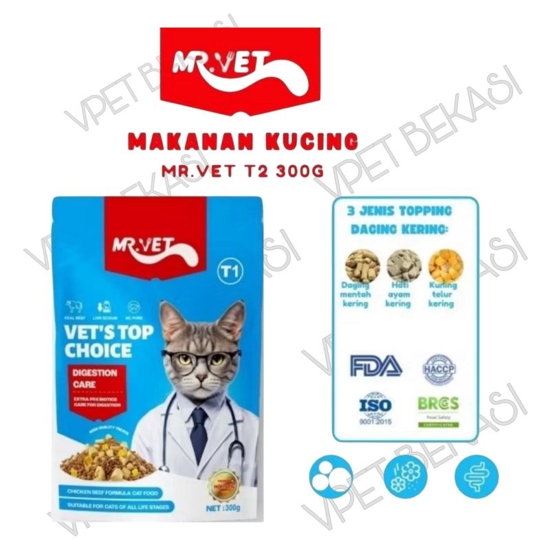 Jual Mr.Vet T1 Digestion Care & T2 Hair&Skin Care - Makanan Kucing Mr ...