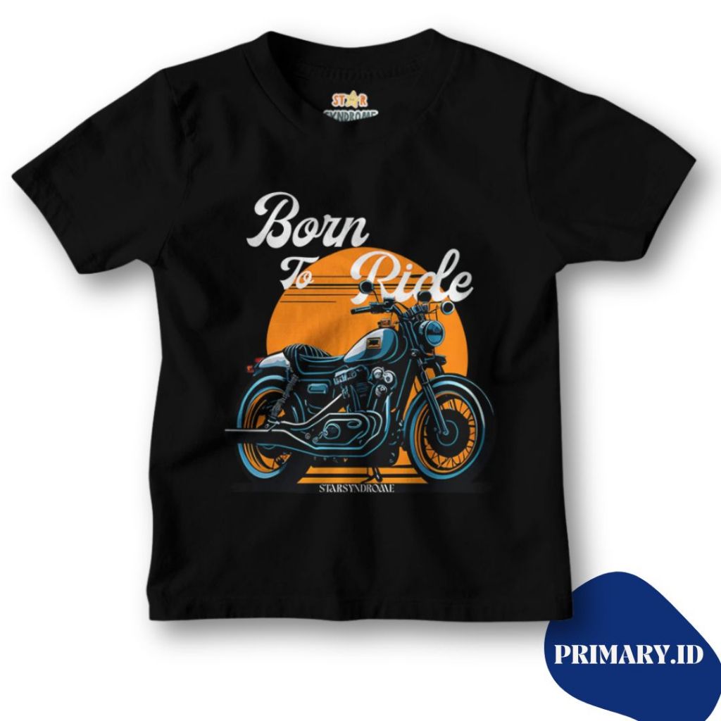 Jual Baju Kaos Anak Born To Ride Motorcycle 1-12 Tahun - Nyaman Dipakai ...