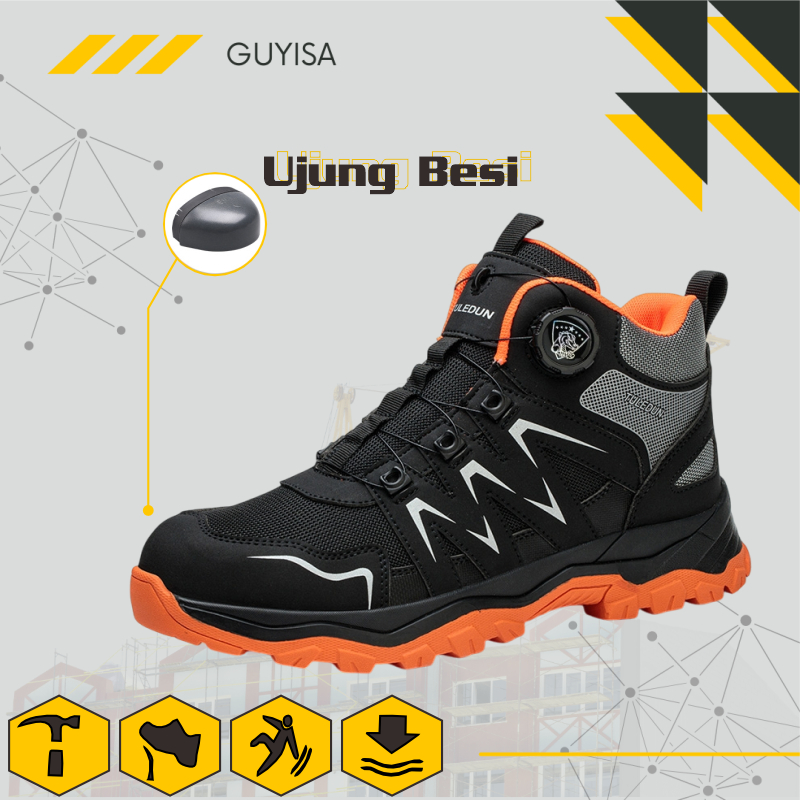 Jual Tuledun Sepatu Sneakers Safety Sport Swarthy Red and Black| Sepatu ...