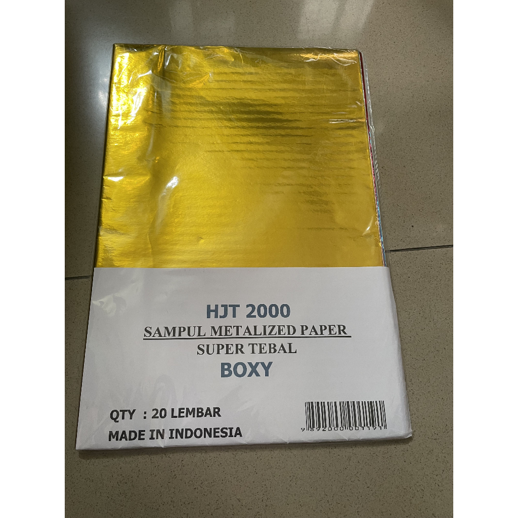 Jual Sampul Metalized Paper Super Tebal HJT 2000 Boxy (Per 20 Lembar ...