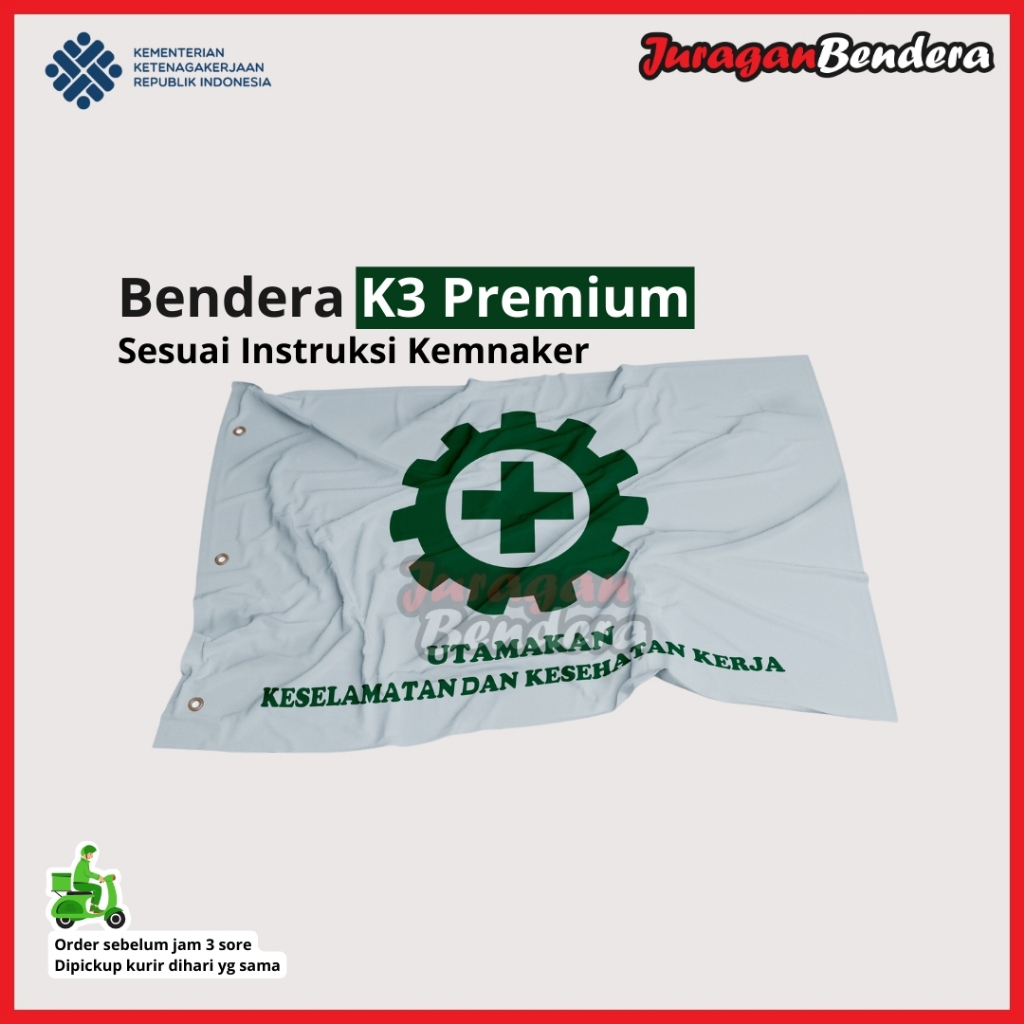 Jual Standart Depnaker Bendera Safety - kesehatan keselamatan kerja (K3 ...