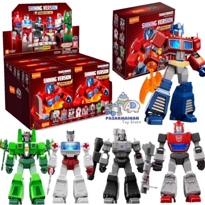 Jual Blind Box Gacha Transformers Shining Version 01 Roll Out Optimus ...