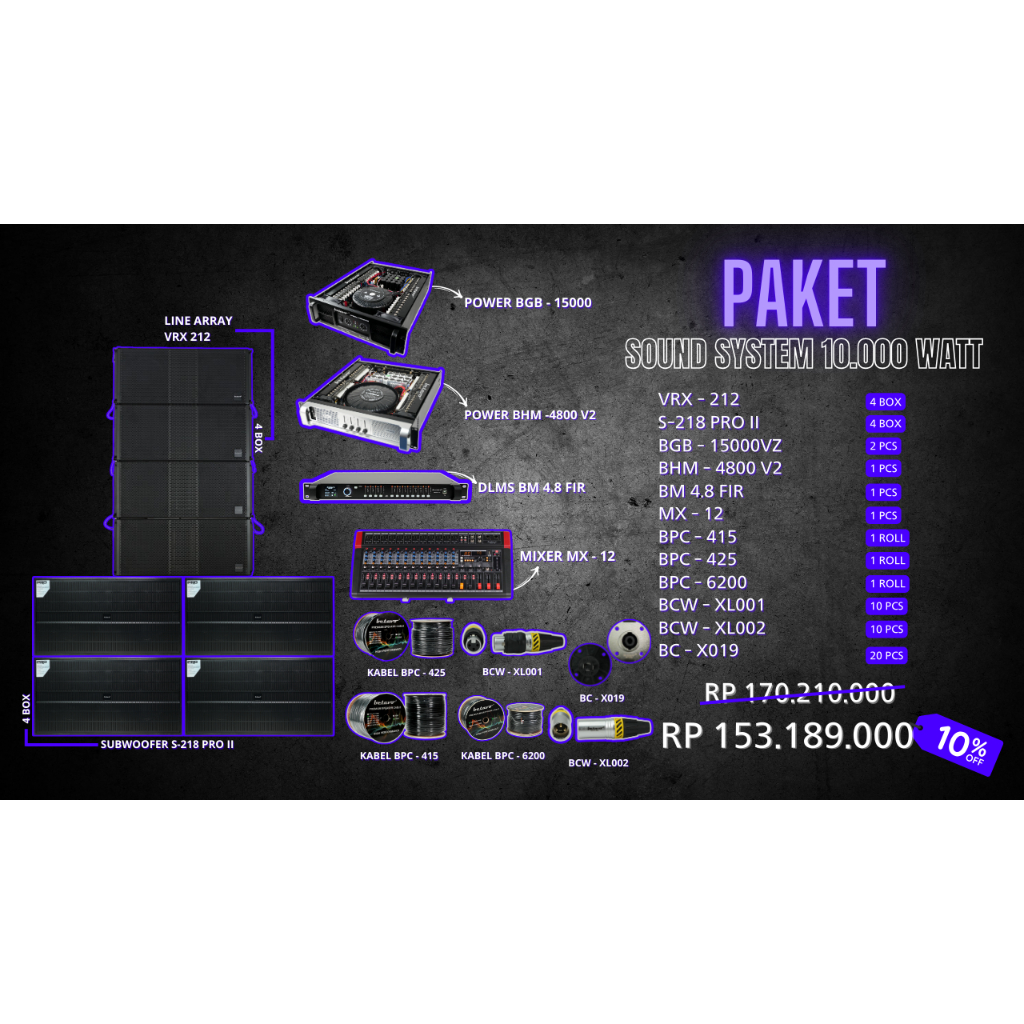 Jual Paket Sound System Full Betavo 10000 Watt | Sound System Hajatan ...