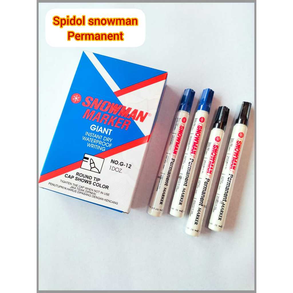 Jual Spidol Snowman Permanent/SPIDOL PERMANENT MARKER SNOWMAN G-12 ...