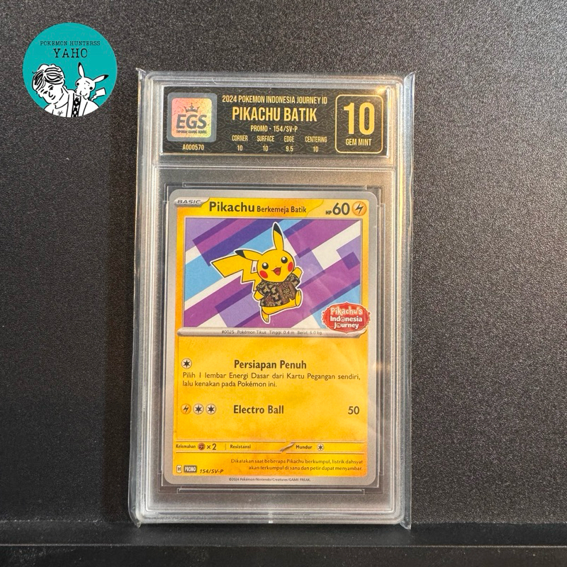 Jual PIKACHU BATIK GRADE 10 EGS Pokemon TCG INDONESIA | Shopee Indonesia